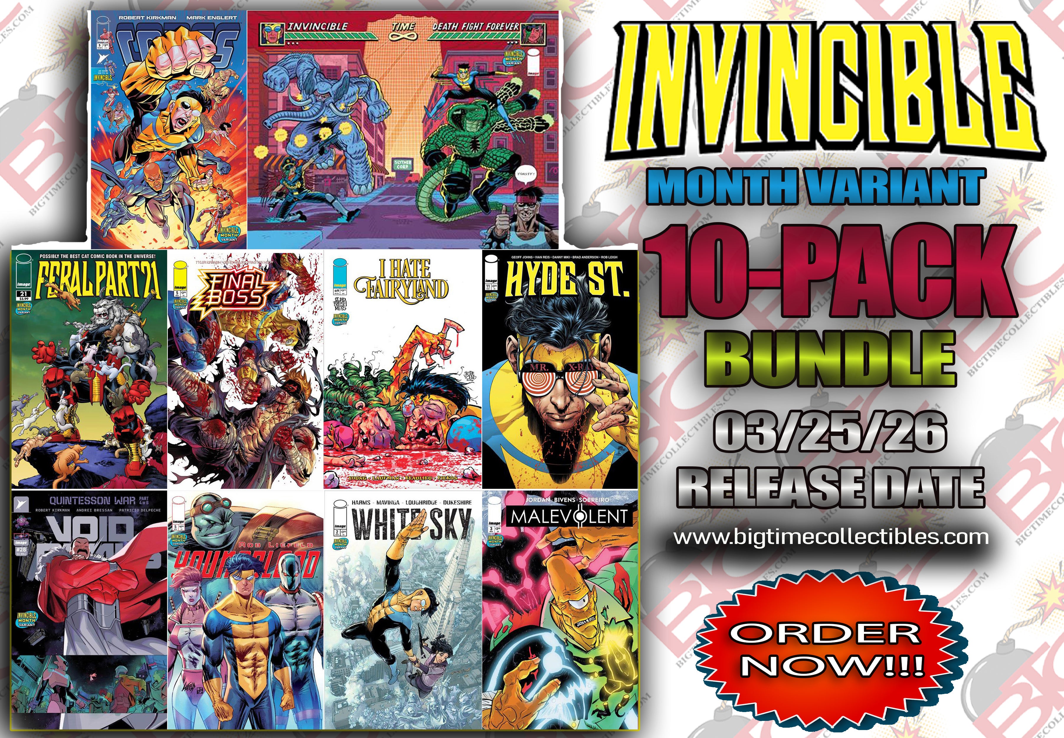 INVINCIBLE TEAM UP VARIANT 10-PACK BUNDLE RELEASING 03-25-26