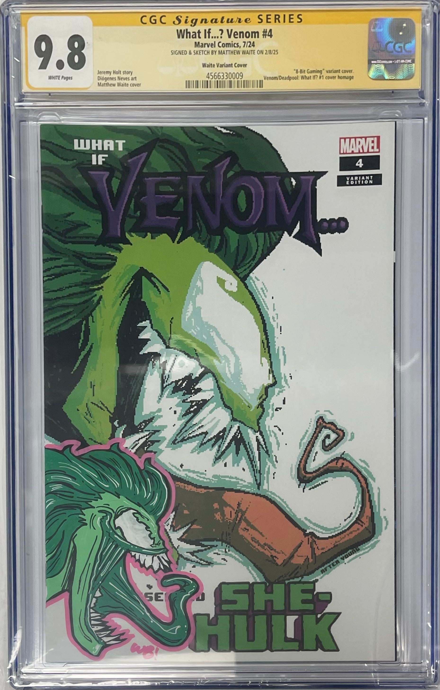 WHAT IF...? VENOM #4 8-BIT EXCLUSIVE VARIANT SIGNED WVENOMIZED SHE-HUL