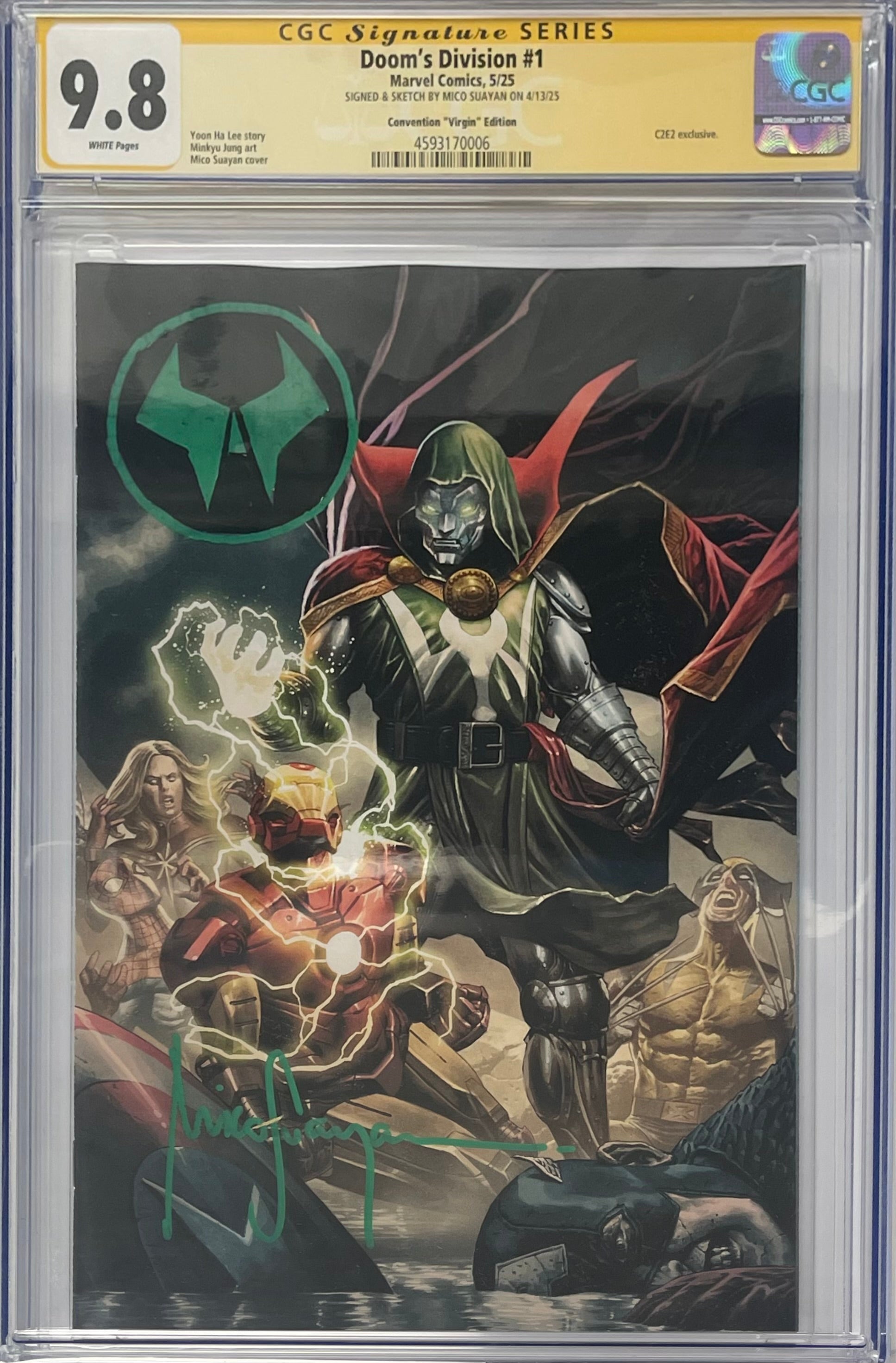 DOOM'S DIVISION #1 C2E2 EXCLUSIVE VIRGIN EDITION SIGNED W/DOOM INSIGNI