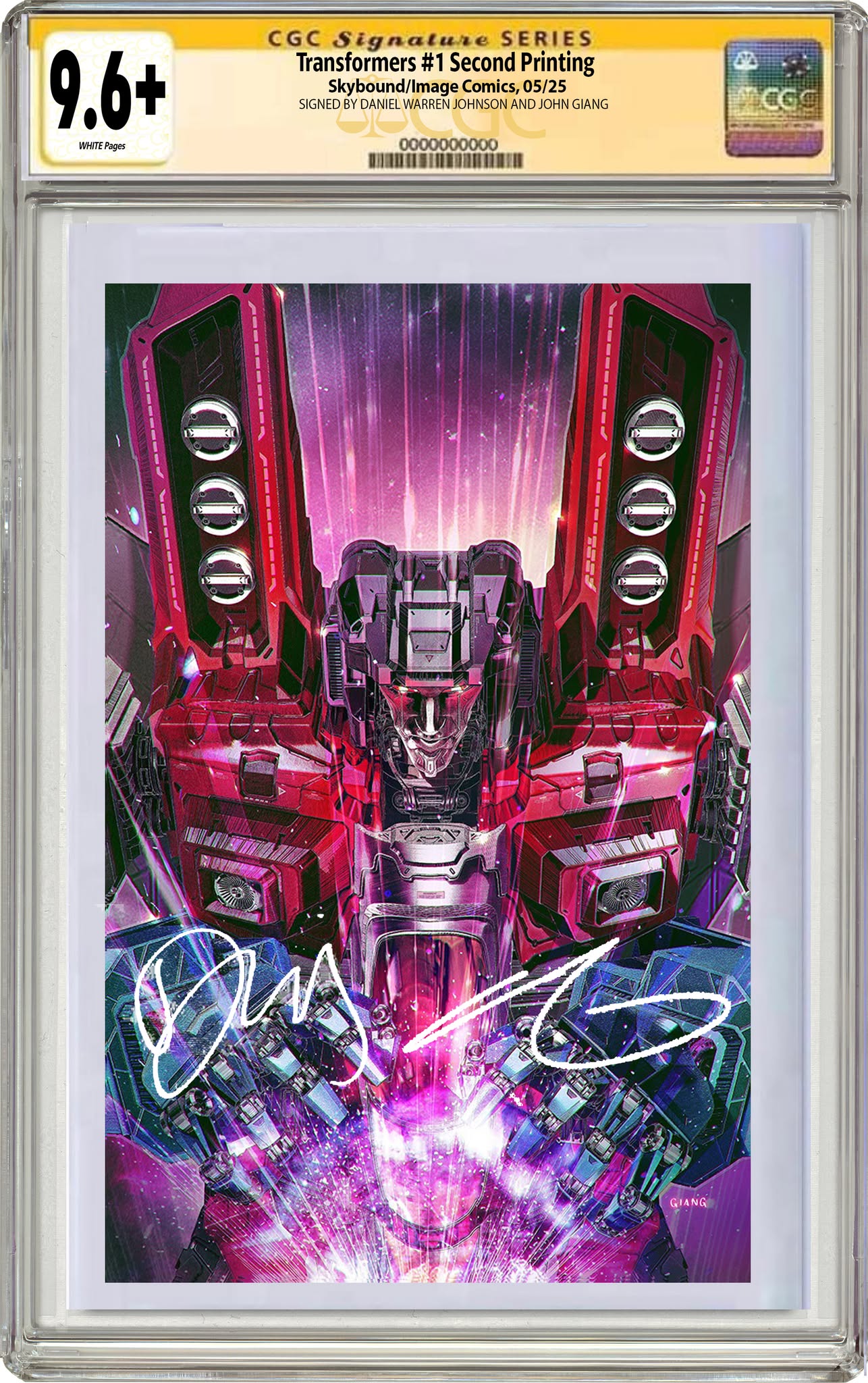 TRANSFORMERS #1 JOHN GIANG EXCLUSIVE VIRGIN VARIANT (2ND PRINT) SIGNED