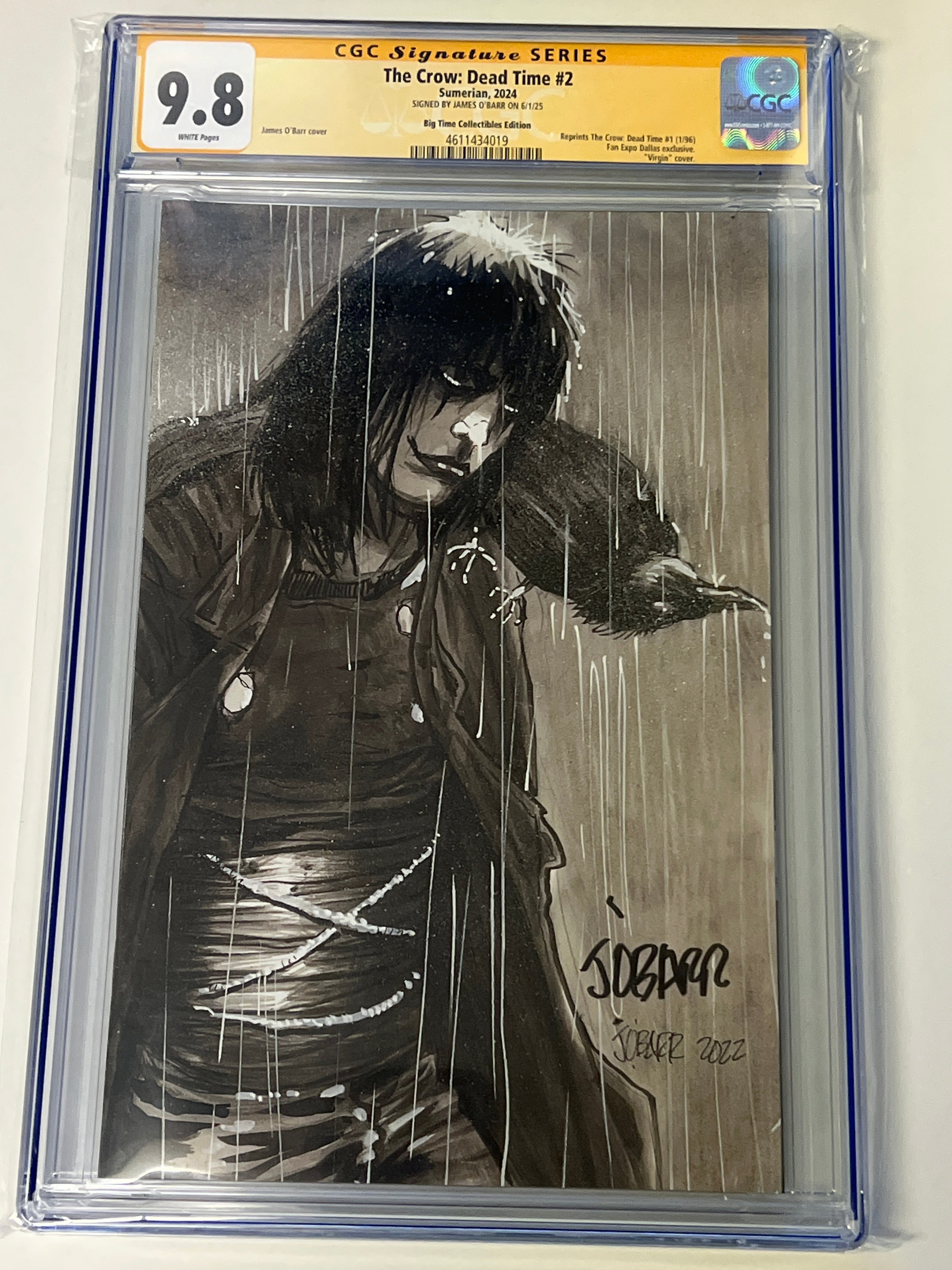 THE CROW: DEAD TIME #2 SIGNED BY " THE CROW CREATOR" JAMES O'BARR (C80