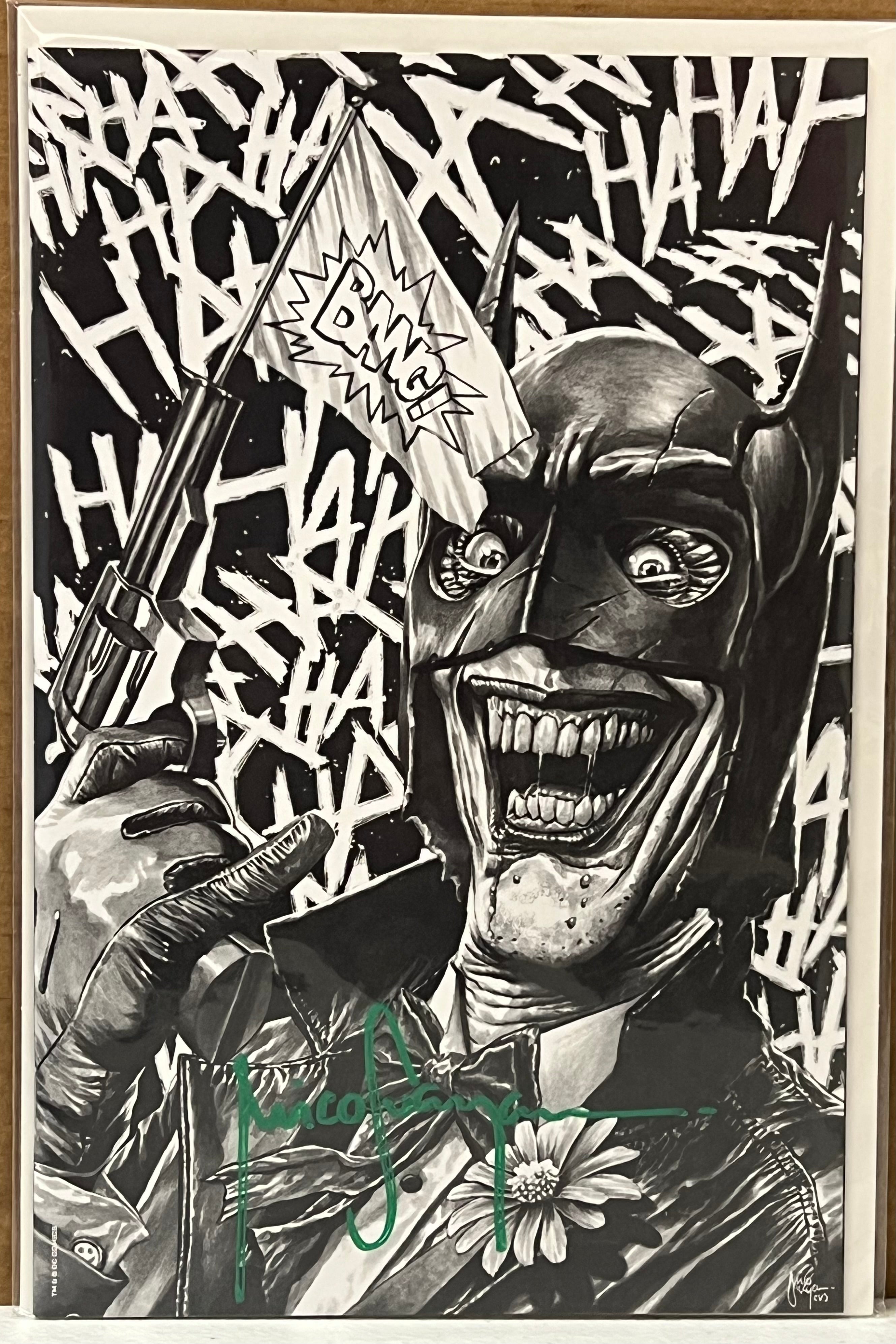 BATMAN JOKER DEADLY DUO SKETCH VARIANT SIGNED BY MICO SUAYAN WITH COA