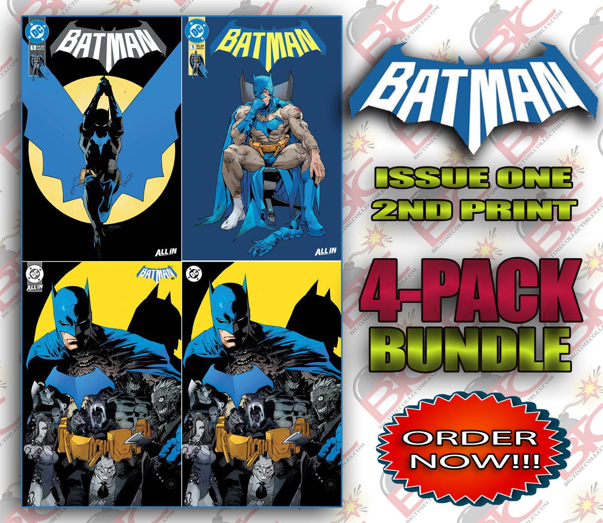 BATMAN #1 SECOND PRINTING 4-PACK BUNDLE -- [Expected In Stock Date : 1