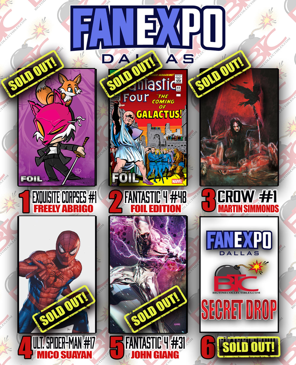 FANEXPO DALLAS EXCLUSIVE SECRET DROP BUNDLE. LIMITED TO ONLY 25 SETS.