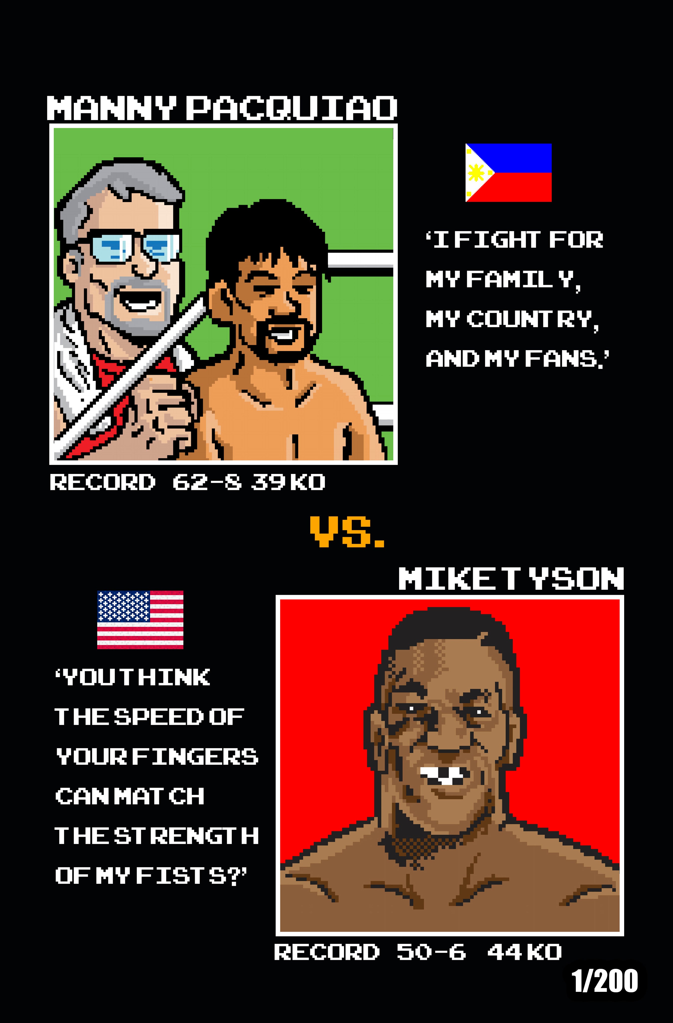MIKE TYSON #1 MANNY "PACMAN" PACQUIAO VS IRON MIKE TYSON DREAM MATCH R