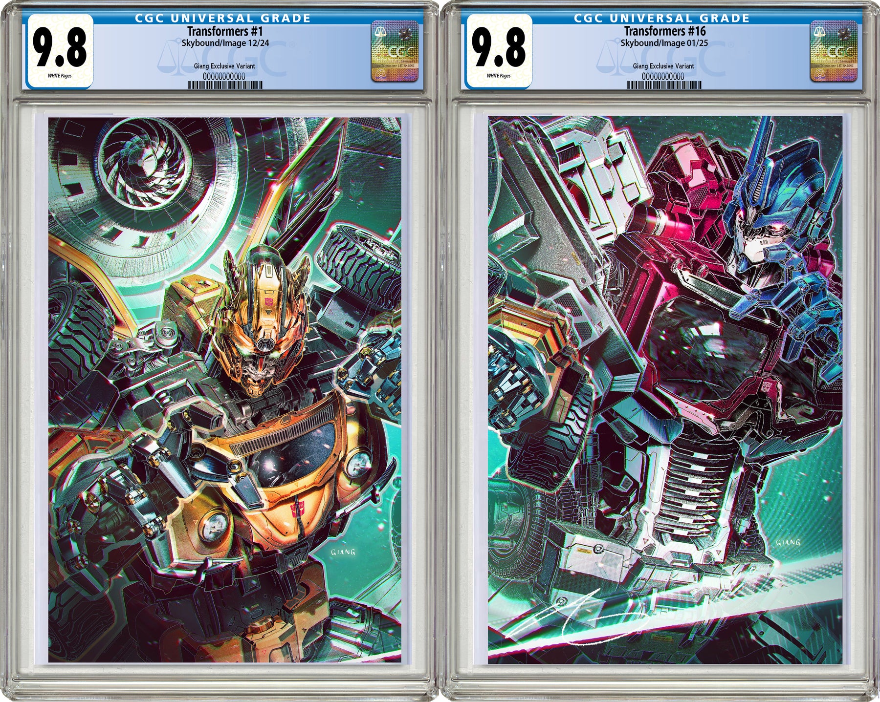 TRANSFORMERS #1 & TRANSFORMERS #16 JOHN GIANG EXCLUSIVE CONNECTING VAR