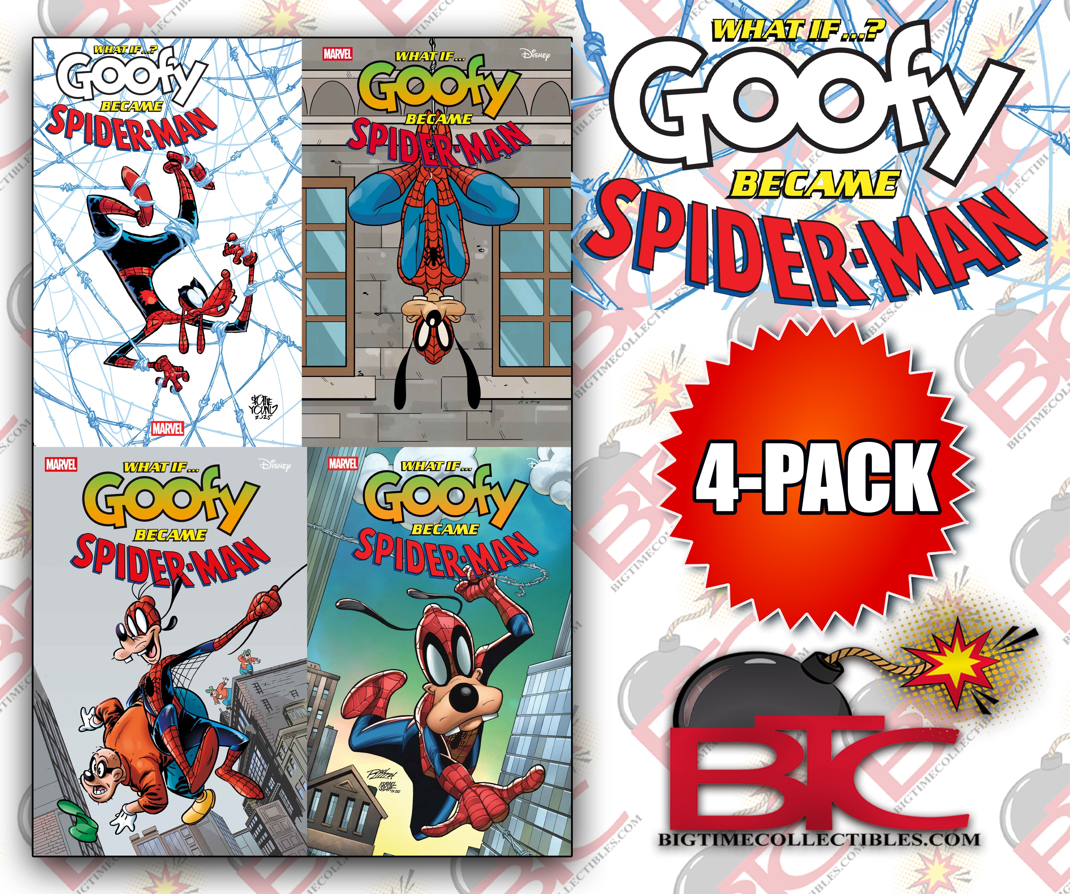 MARVEL & DISNEY: WHAT IF...? GOOFY BECAME SPIDER-MAN #1 4-PACK BUNDLE