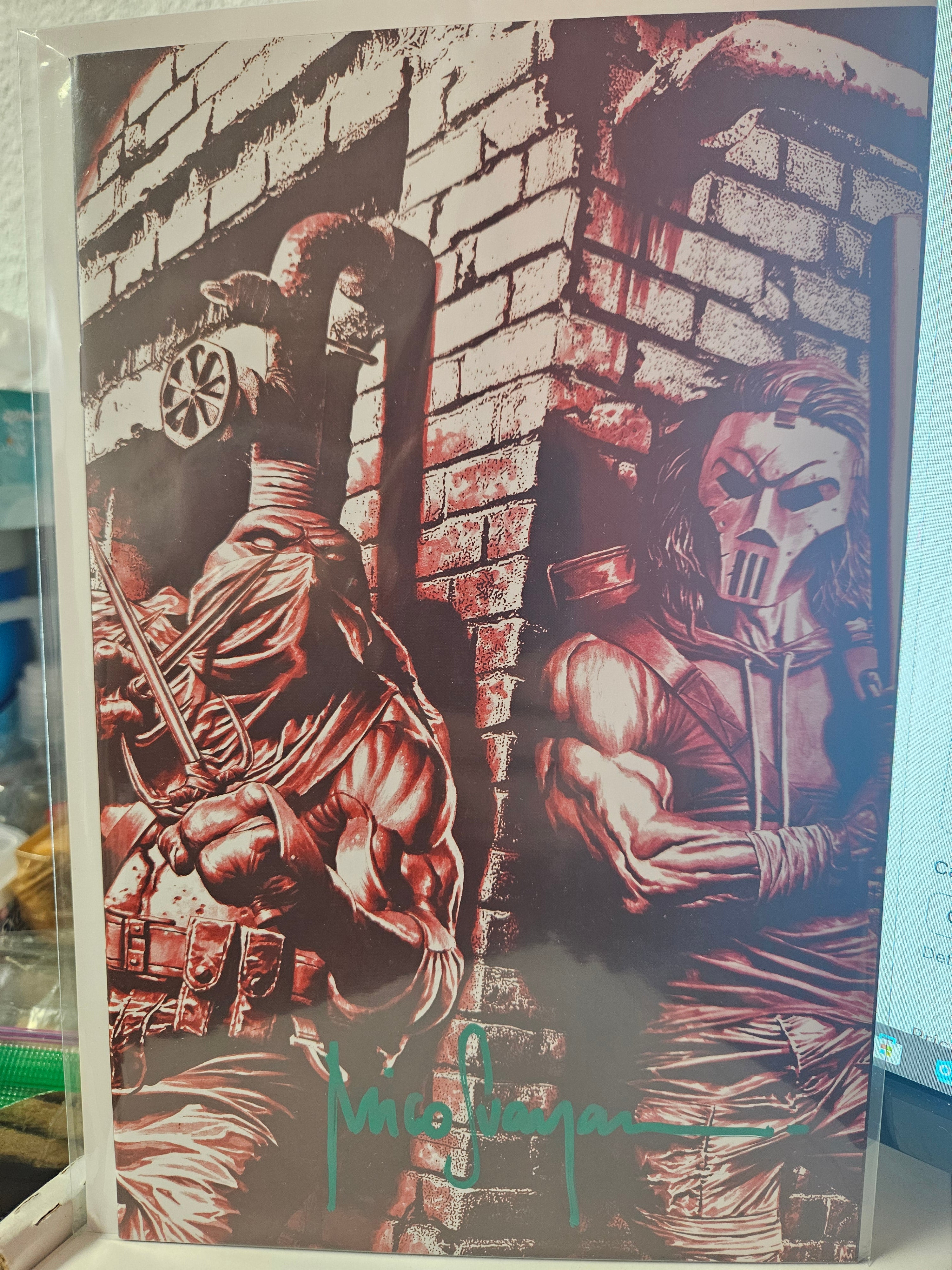 TMNT: THE ARMAGEDDON GAME #1 VIRGIN VARIANT SIGNED BY MICO SUAYAN W/CO