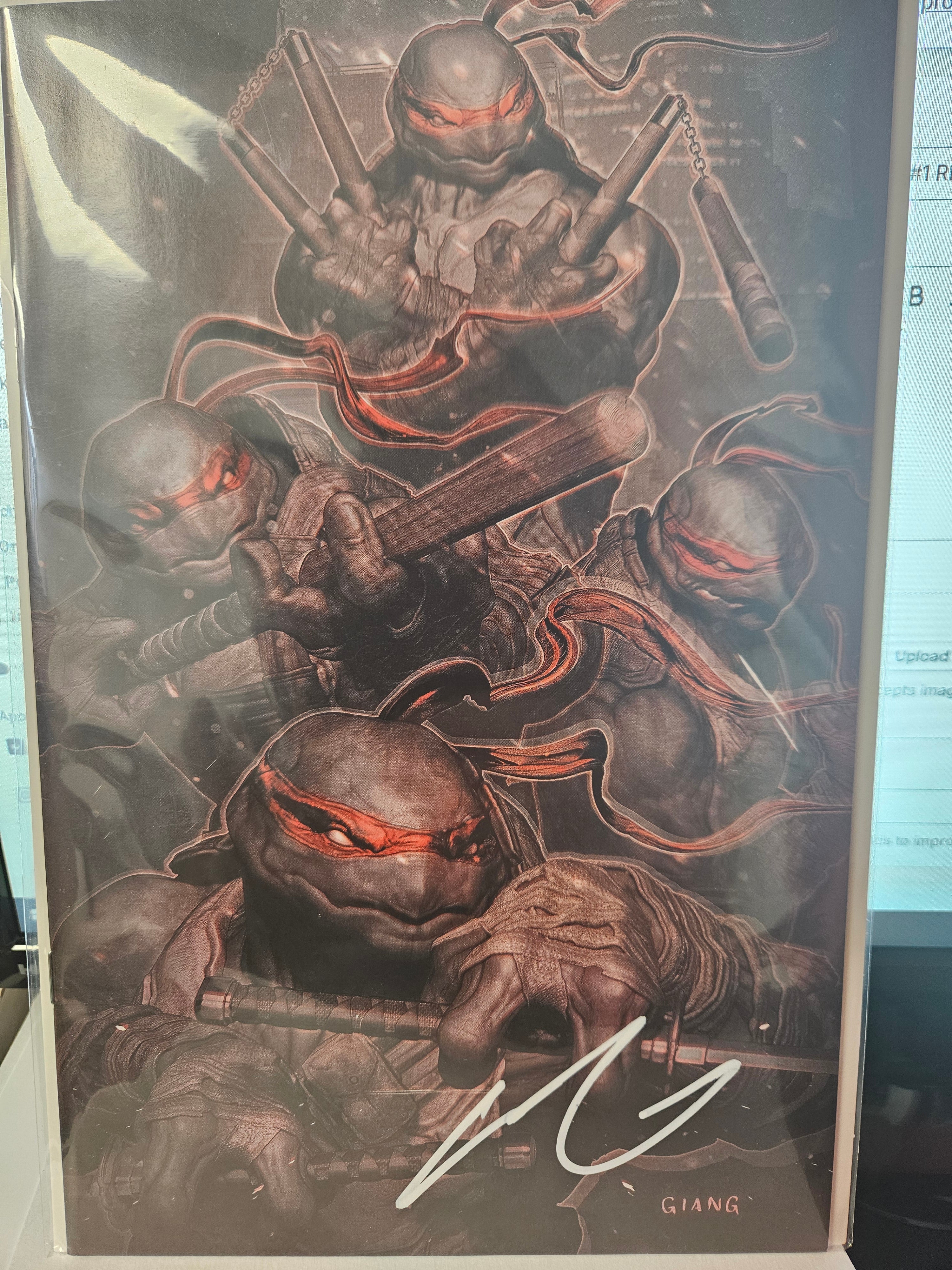 TMNT: THE ARMAGEDDON #1 RED BAND JOHN GIANG EXCLUSIVE SIGNED BY JOHN G