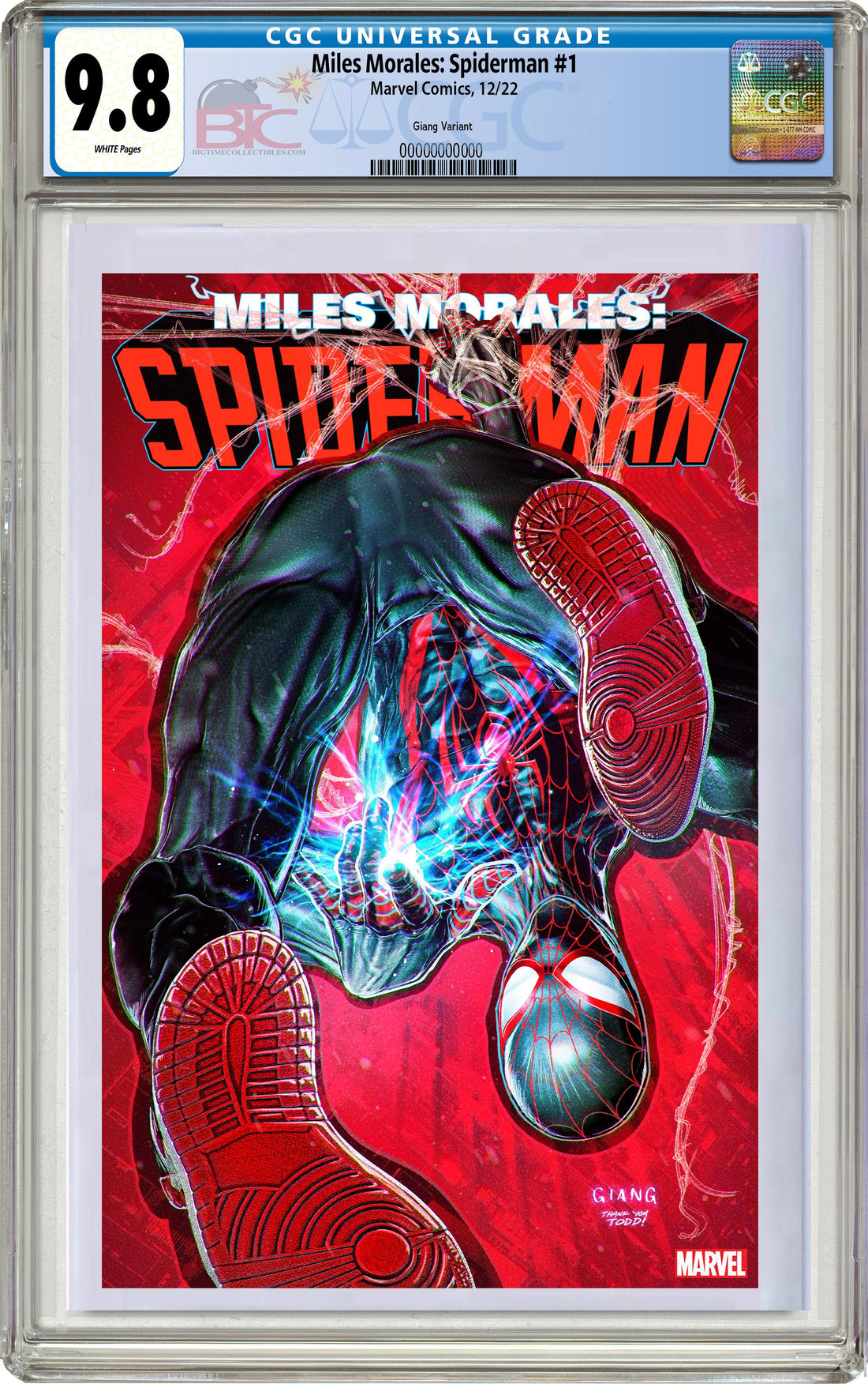 MILES MORALES SPIDER-MAN #1 JOHN GIANG INAUGURAL MARVEL EXCLUSIVE VARI